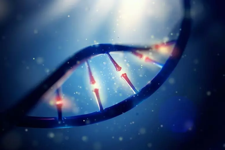 Concepto de mutación do ADN da xenética escura