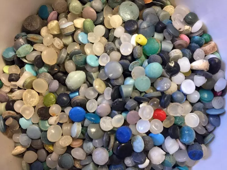 ເມັດ Microplastic ຈາກການສຶກສາ Great Lakes