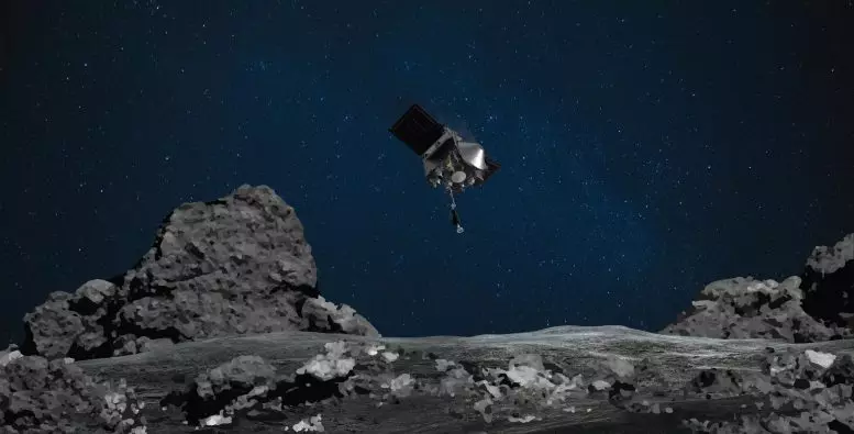 فضاپیمای OSIRIS-REx در حال فرود به سمت سیارک بننو