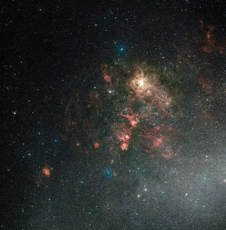 Vista panorámica da nebulosa da tarántula