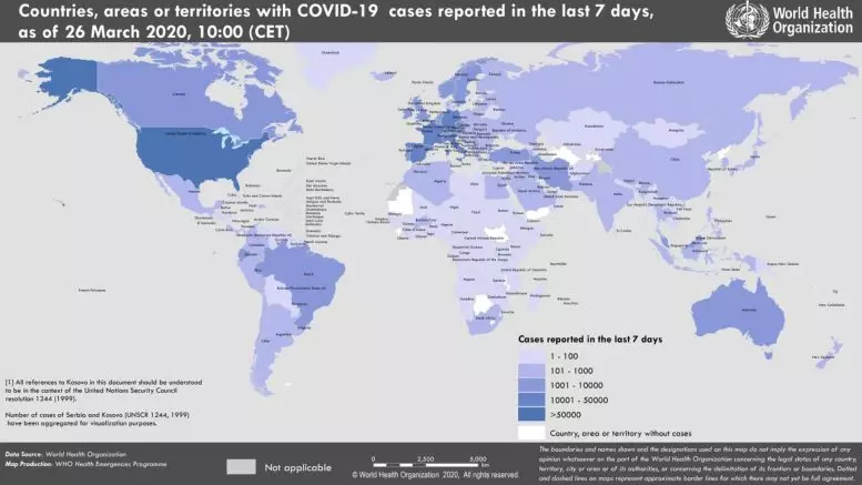 COVID-19 Ikarita ya Coronavirus 26 Werurwe