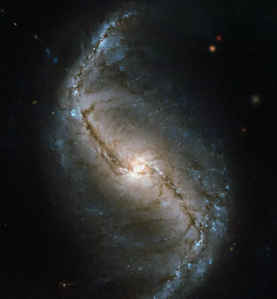 Barred Spiral Galaxy NGC 986 ၏ Hubble ပုံအသစ်