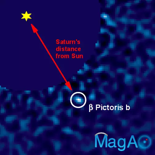 Magellan Adaptive Optics Tlhokomelo ea Leseli la Pele la Exoplanet β Pic b