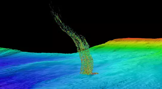 I-Pacific Ocean efudumele ingakhipha i-Seafloor Methane