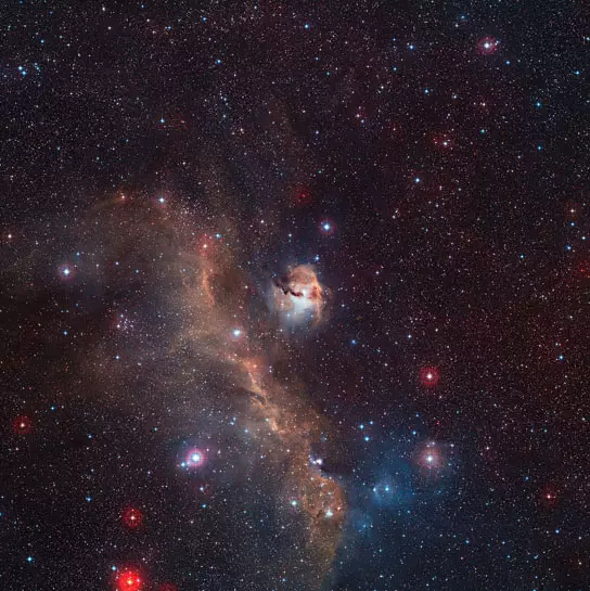 Seagull Nebula တစ်ခုလုံး၏ ကျယ်ပြန့်သော မြင်ကွင်း