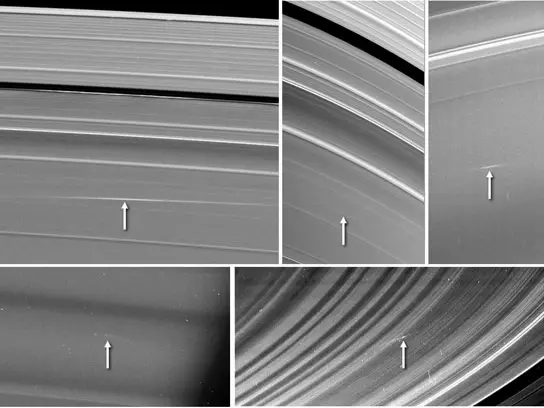 Cassini ve meteoros chocando cos aneis de Saturno