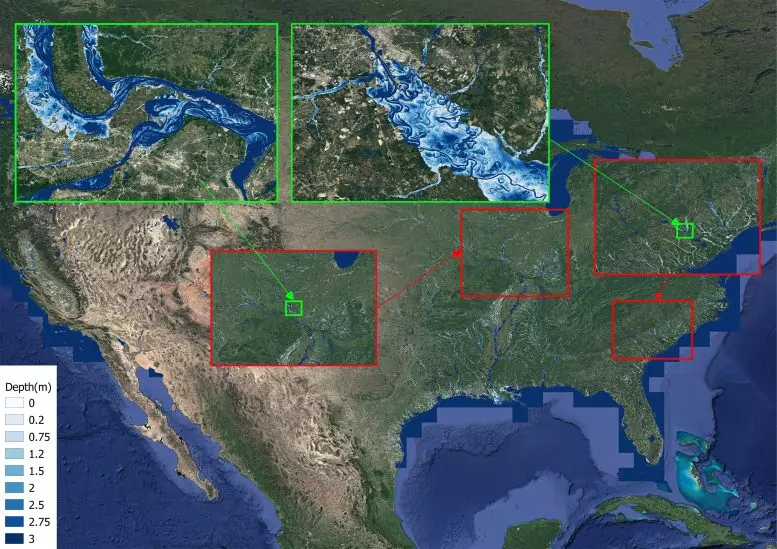 I-USA Nationwide Simulation 100 Year Design Flood