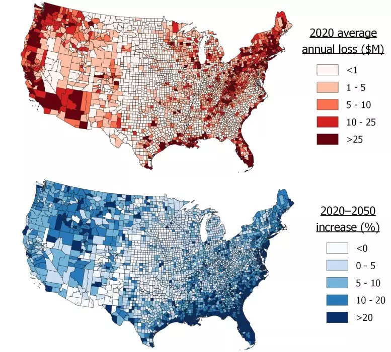 Distribuição de Mapas de Risco de Inundação dos EUA