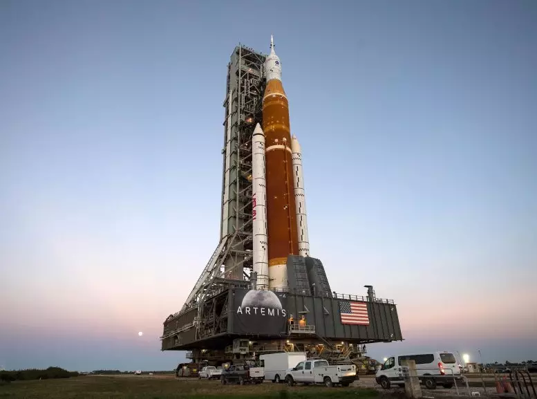 Moon Rising NASA Artemis SLS Rocket