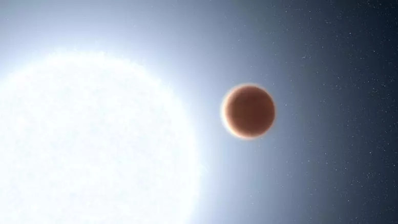 Illustrazione ultra-calda di un esopianeta delle dimensioni di Giove