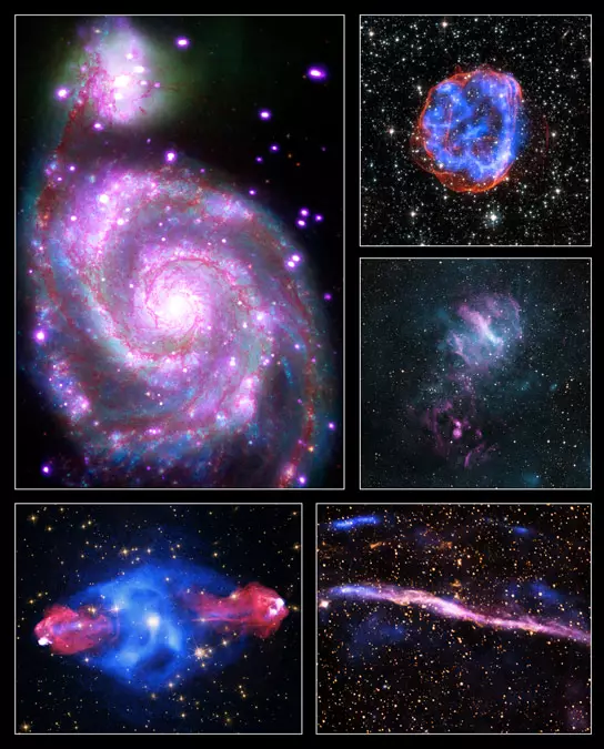 Chandra viert het internationale jaar van het licht met nieuwe afbeeldingen