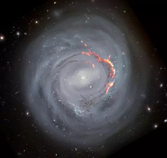 Ram Basınç Sıyırma NGC4921 Tarafından Geride Kalan Filament Yapıları