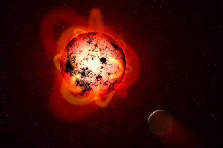 Red Dwarf Star σε τροχιά από Εξωπλανήτη