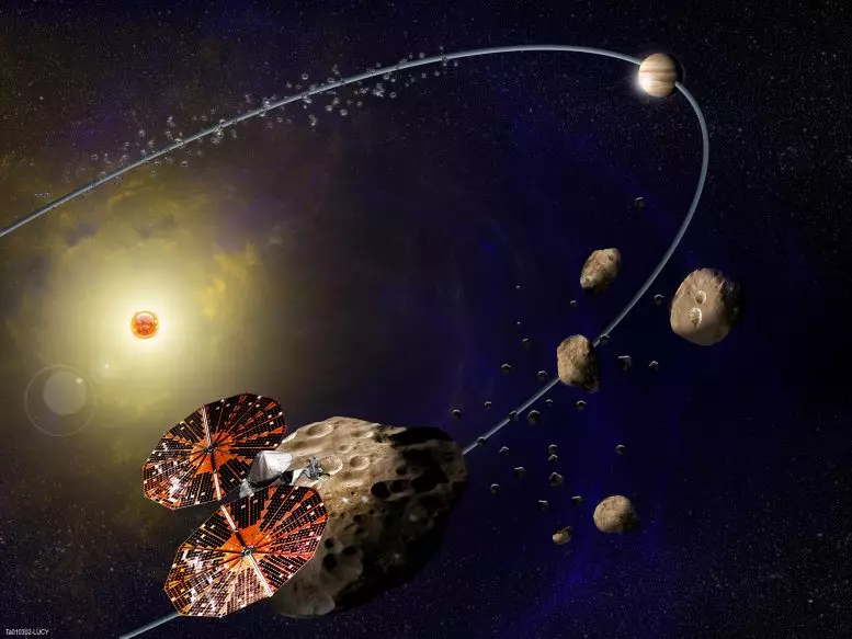 NASA's Lucy Mission First Reconnaissance ya Trojan Asteroids