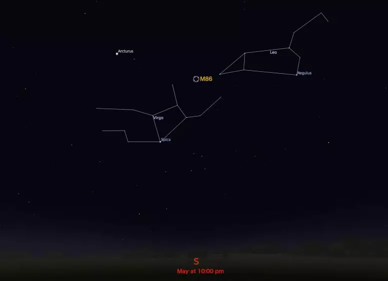 Csillagdiagram az M86-hoz