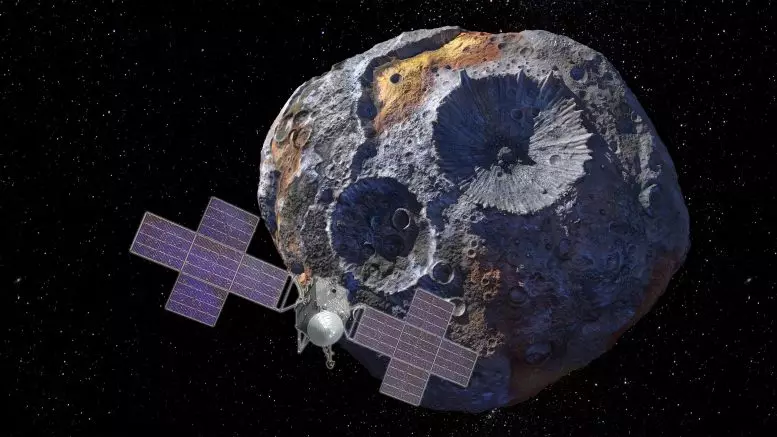 Psyche Spaceship Asteroid Composite