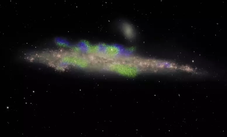 Galaxia Balea NGC 4631 Grandes Estruturas Magnéticas