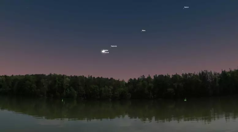 Setšoantšo sa Kopano ea Jupiter-Venus