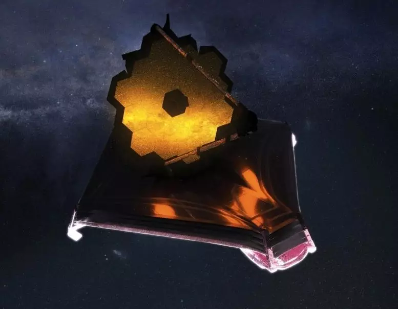 James Webb Weltraumteleskop in der Konzeption des Weltraumkünstlers