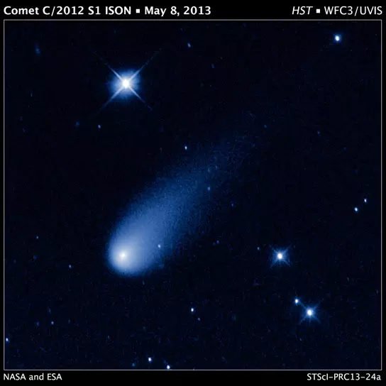 Hubble ISON kometinin şəklini çəkir