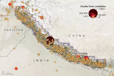 Deaths From Landslides in High Mountain Azië