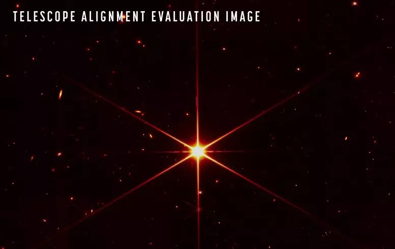 Imagine de evaluare a alinierii telescopului Webb