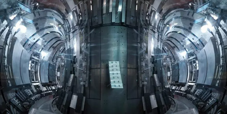 Dentro do reactor de fusión