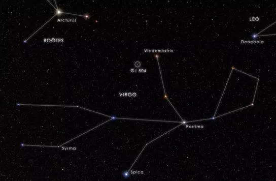 Astronomen ôfbylding fan in gigantyske planeet om de stjer GJ 504