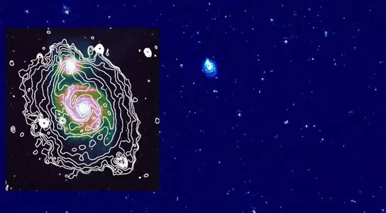 LOFAR-ek M51 galaxiako partikula kosmikoak behatzen ditu