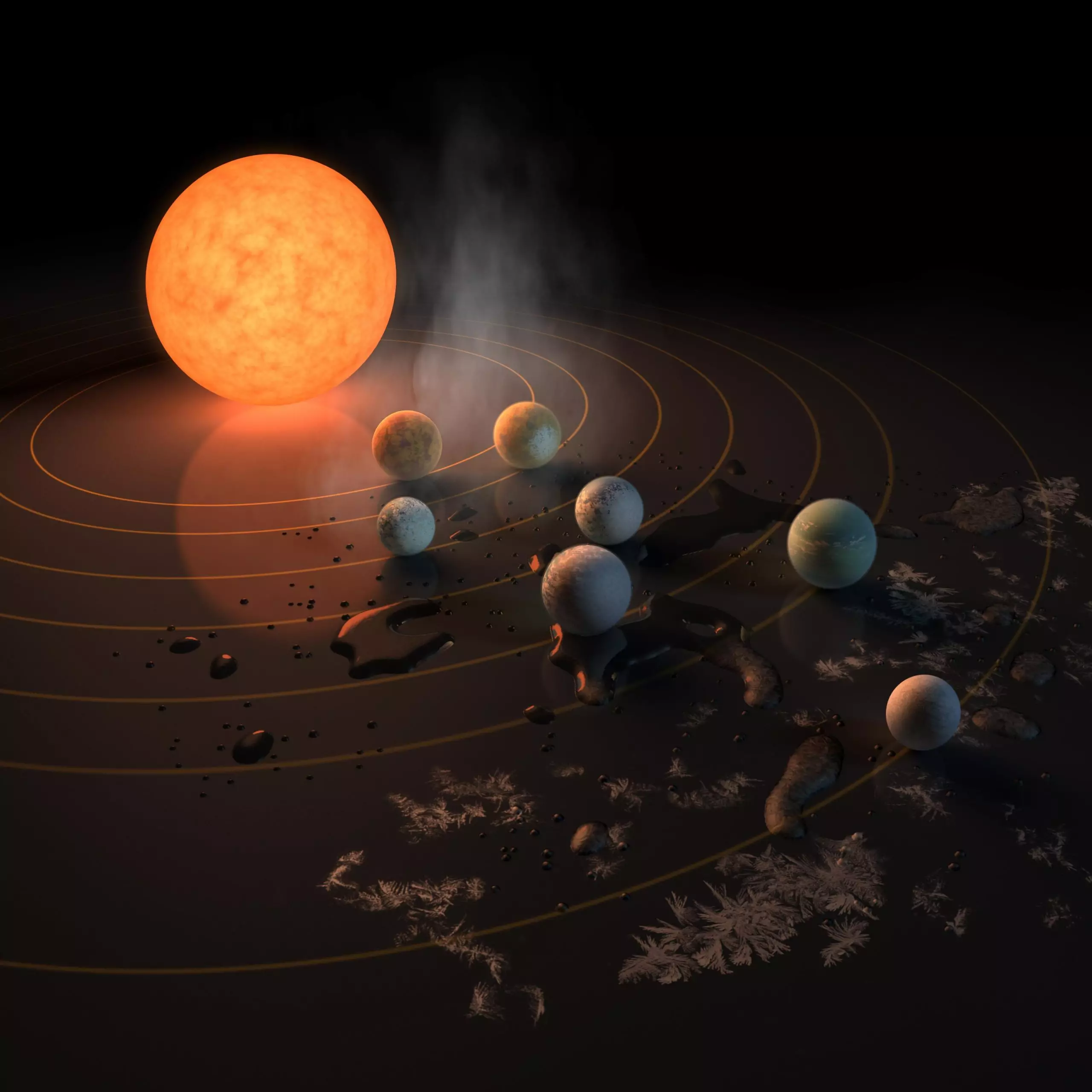 TRAPPIST-1: Kumaha Datar Tiasa Sistem Planetary?